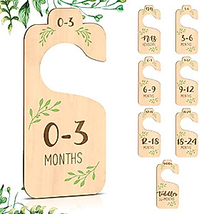 Fxspmt Closet Dividers for Baby Clothes,Set of 8 Double-Sided Baby Clothes Organizer from Newborn to 24 Months - Adorable Nursery Decor Dividers to Make a Tidy&Well Organized Baby Closet (Colorful)