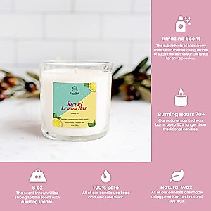 ForeverWick Sweet Lemon Bar Surprise Soy Wax Candle with Diamond Inside 10 Oz Jar, Highly Scented, Exchange Diamond for 14K Gold & Diamond Fine Jewelry, Masterfully Hand Poured, 70 Hour