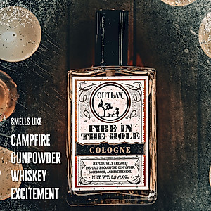 Fire in the Hole Cologne | Unique Cologne Inspired by Campfire, Gunpowder, Sagebrush, Whiskey, & Excitement! | Outlaw Mens & Womens Cologne (3.3 Fl Oz)