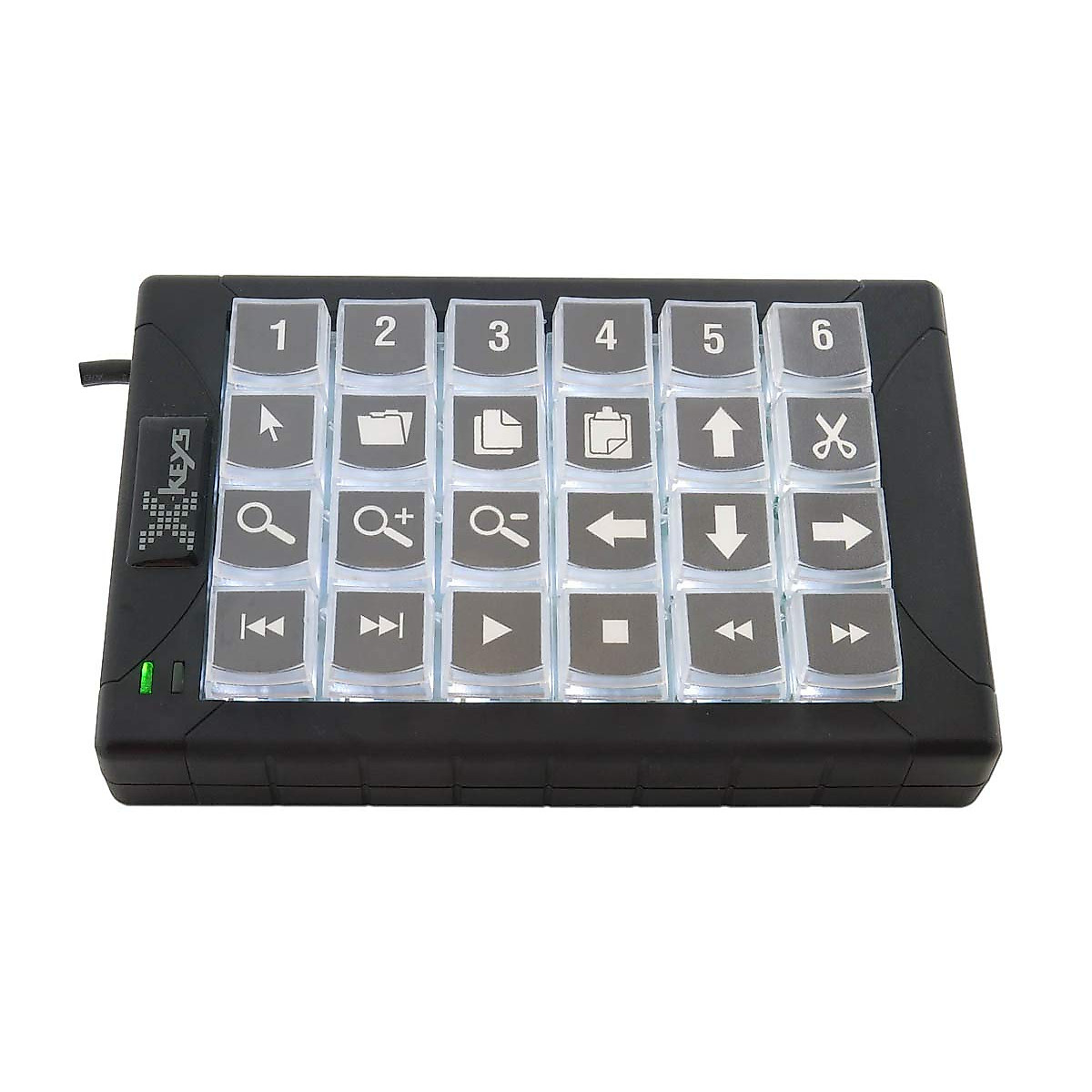 X-keys Programmable USB Keypads and Keyboards (24 Key, Black and White)