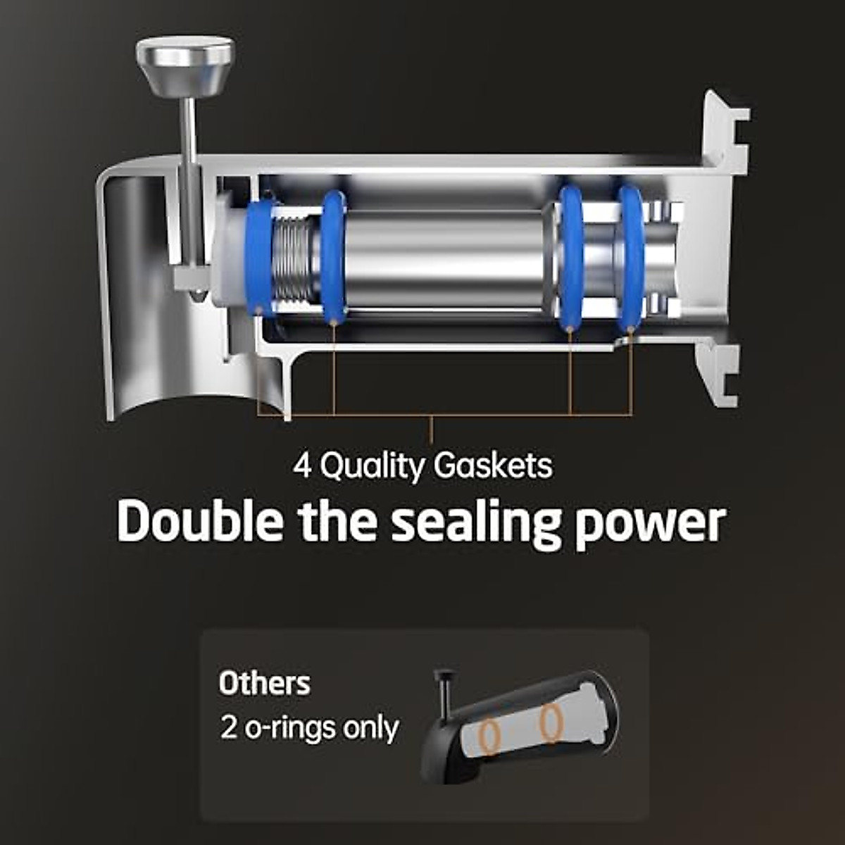 All Metal Tub Spout with Diverter, KES 5-3/8 Inch Bath Tub Faucet Replacement with Stainless Steel Extension Nipple, Black Shower Slip-on Bathtub Faucet for 1/2 Inch Copper Pipe, PTSN300-BK