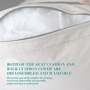 LUMISOL 56" W Loveseat Sofa, Modern Linen Small Love Seat Couch, 2 Seater with Scroll Arms and Nailhead for Living Room, Bedroom, Office, Apartment