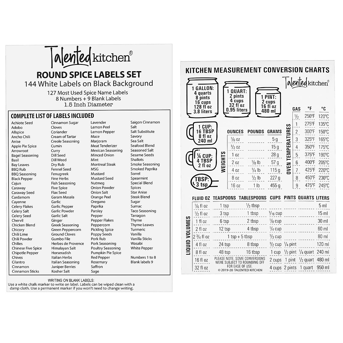 Set of 12 Magnetic Spice Jars for Refrigerator, Seasoning Containers with Shaker Lids, 269 Preprinted Sticker Labels for 3oz Herb Tins