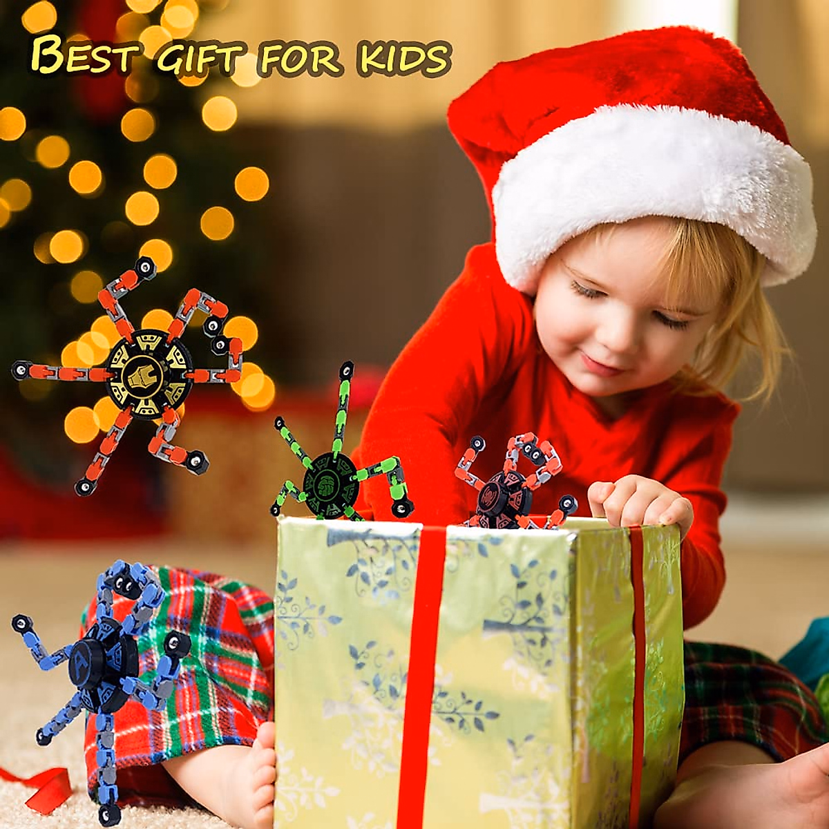 16Pack Fingertip Gyro Toy Mechanical Top DIY Deformation Robot Metal Transformable Spinners Funny Finger Chain Fidget Stress Relief ADD ADHD Astium for Kid Adults