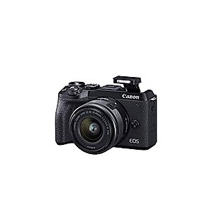Canon EOS M6 Mark II (Black)+Ef-M 15-45mm F/3.5-6.3 is STM + Evf Kit (Renewed)