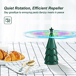 KILSACO 3Pack Fly Fans for Tables, Repellent Fan with Holographic Blades Keep Flies Away, Bugs Defender for Outdoor Indoor Tables, Cordless Fly Repeller for Patio, Camping, Picnic, Restaurant, Home