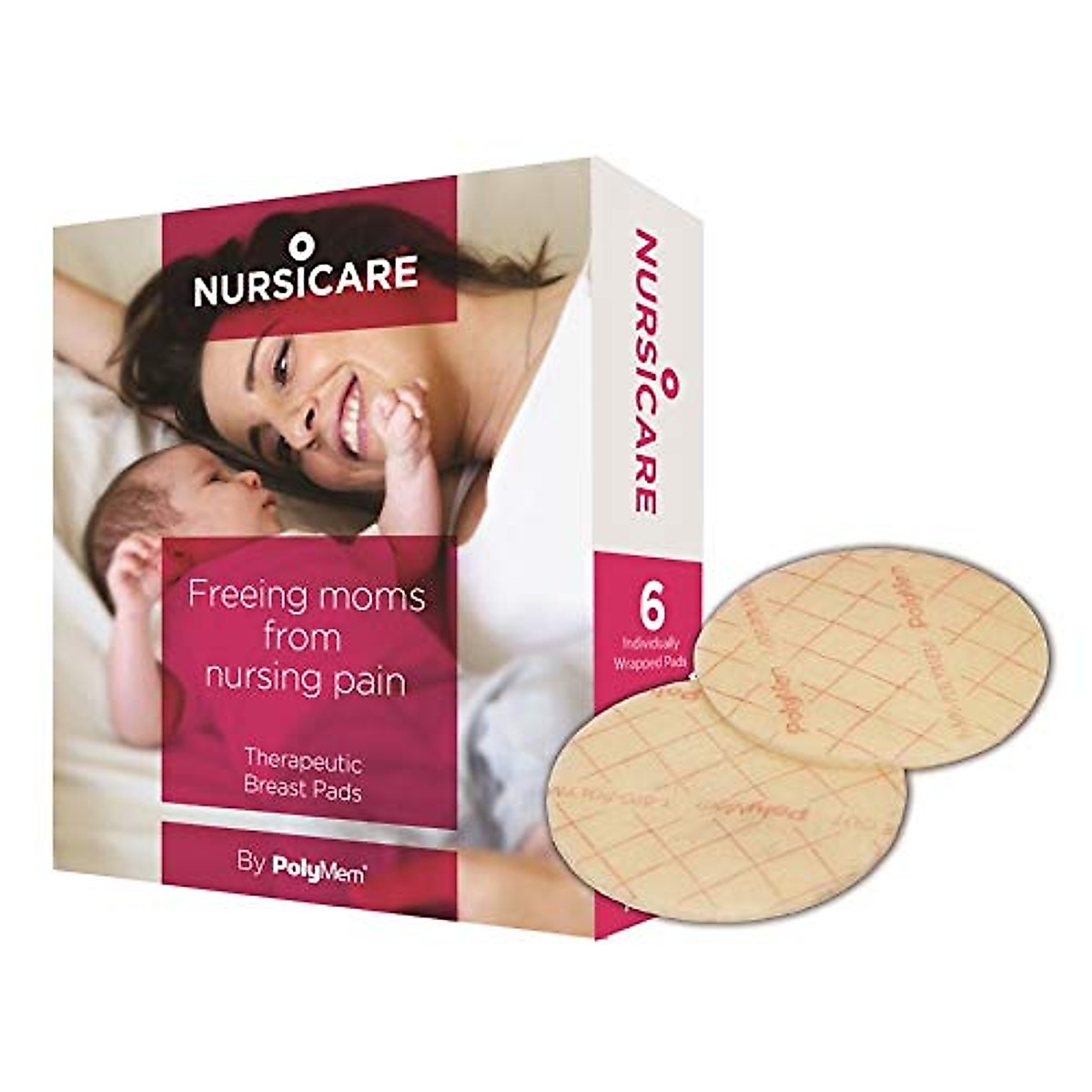 Nursicare Therapeutic Breast Pads for Wounded, Cracked, Painful Nipples, Pack of 6 Each