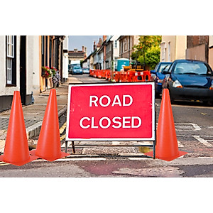 12 Inch Traffic Training Sports Cones, [10 Pack] Orange Safety Cones, Soccer Basketball Cones for Drills, Plastic Marker Cones for Indoor/Outdoor Activity & Festive Events