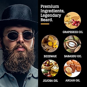 Rugged Roots Beard Balm for Smoothing & Defining Beard Hair | Long-Lasting Hold | Available in 8 Scents | 2 oz (Tobacco Vanilla)