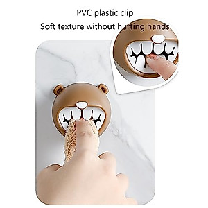 Meiliyizu Cartoon Bear Kitchen Towel Rack Multipurpose Face Towel Organization Holder for Home Kitchen Wash Face Towel Rack