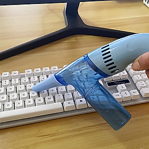 Electric Bead Sucker Bug Vacuum Machine Hand Held Vacuums Tiny Car Vacuum Handheld Bead Suction Machine for Jewelry Making (Blue)