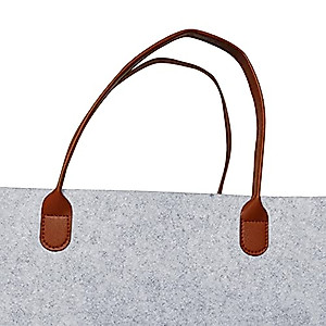 2Pieces Stair Organizer Basket Felt for Wooden Staircase, Black and Gray, as described