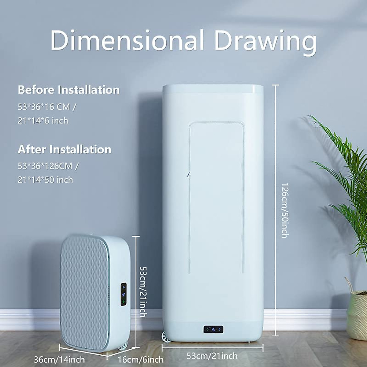 Folding Portable Clothes Dryer, Household Mini Quick Drying Dryer, Wardrobe Dryer with One Shelf for Apartment, RV, or Other Compact Spaces