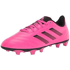adidas Goletto VIII Firm Ground Soccer Shoe, Team Shock Pink/Black/Black, 13 US Unisex Little Kid
