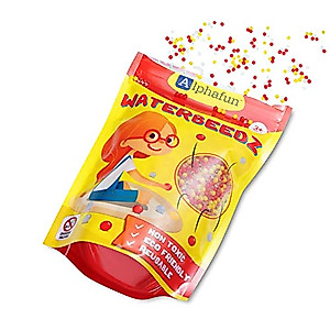 Non-Toxic Water Beads for Kids - .5 lb BPA Free Squishy Sensory Fidget Toys for The Bath and Playroom - Learn Counting and Improve Fine Motor Skills - Toddlers and Up - Waterbeedz by Alphafun