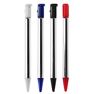 Metal Short Adjustable Styluses Pens for Nintendo 3DS DS Extendable Stylus Touch Pen Replacement (Metal Black)