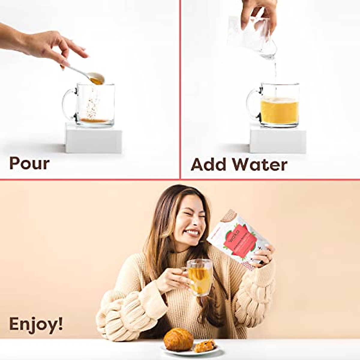 Waka Quality Instant Tea — No Sugar Added & Unsweetened Watermelon Flavored Green Tea Powder — 100% Tea Leaves — 4.5 oz Bulk Bag