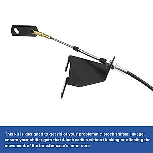 Upgrade Transfer Case Cable Shift Linkage Compatible with Jeep Wrangler TJ 4WD 1997-2006 jeep Heavy Duty Tansfer Case Shift Cable Conversion Kit