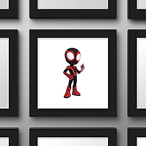 Trends International Gallery Pops Marvel Spidey And His Amazing Friends - Miles Morales Wall Art, Black Framed Version, 12'' x 12''