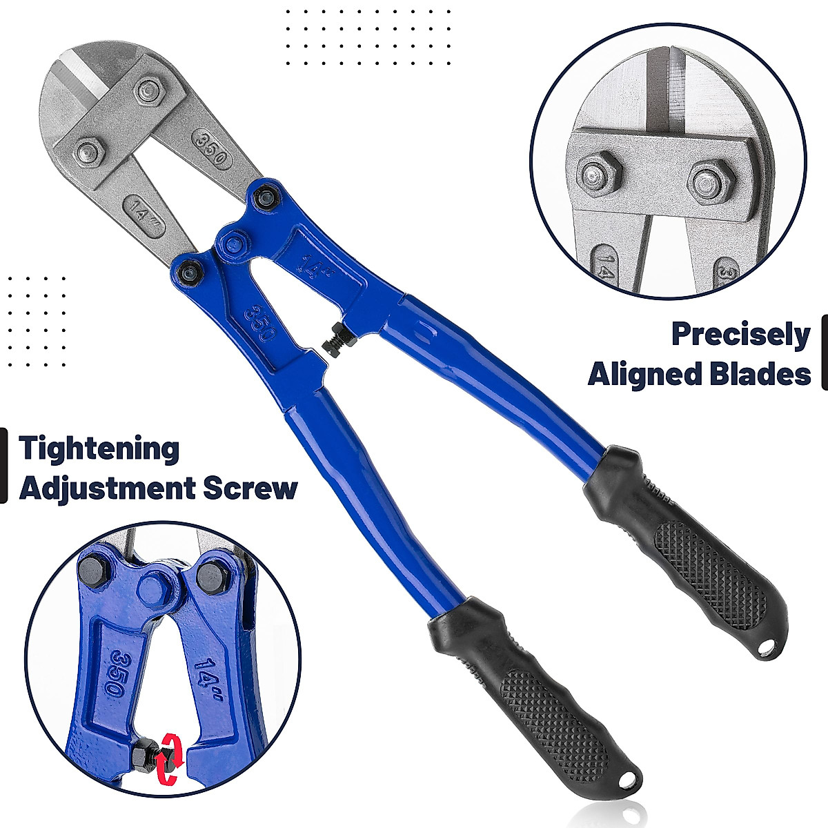 Bates- Bolt Cutter, 14", Chain Lock Cutter Heavy Duty, Bolt Cutters Heavy Duty for Locks, Screw Cutter, Chain Link Fence Cutter, Bolt and Wire Cutter, Chain Lock Cutters, Bolt Cutter Tool, Boltcutters