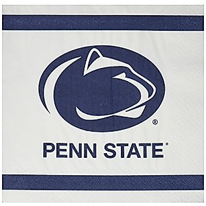 Mayflower Distributing Company 20 Count Penn State Lunch Napkin, 6.5", Multicolor
