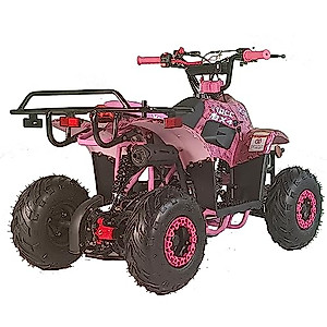 X-PRO Eagle 110 110cc Kids ATV Quad Youth ATV ATVs 4 Wheels (Leaf Pink, Tested and Assembled)