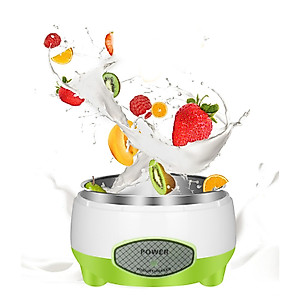Yoghourt Machine, 15W Automatic Digital Yogurt Maker, DIy Yoghourt Container Yogurt Maker, Stainless Steel Container for Home Organic Yogurt, Cheese, Fruit Wine(USA)