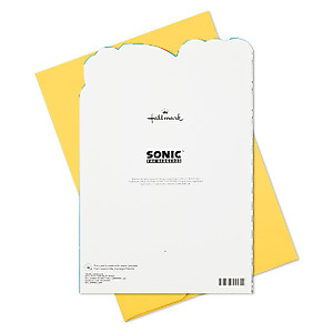 Hallmark SEGA Sonic the Hedgehog Birthday Card for Kids, Teens, Video Gamers
