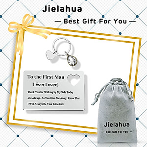 Father of The Bride Gifts to My Dad on My Wedding Day Gift Father's Day Gift Ideas Engraved Wallet Insert Card Wedding Gift for Dad to The First Man I Ever Loved Christmas Birthday Gift for Dad