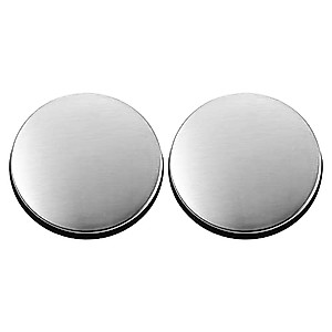 NUOBESTY Sink Tap Hole Cover, Kitchen Faucet Hole Cover, Stainless Steel Plate Stopper Cover Blanking Metal Plug Soap Dispenser Cover for Kitchen Bathroom 2pcs