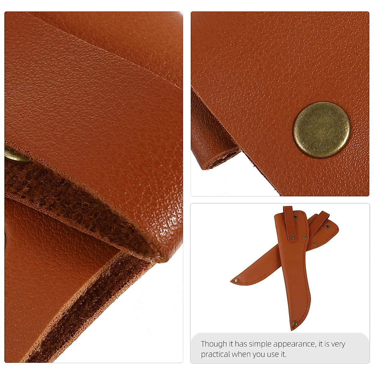 Hemoton Leather Holster 2pcs Scabbard Holster Leather Mini Butcher Leather Protector