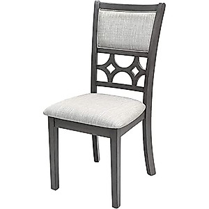 New Classic Furniture Mitchell 5-Piece Dining Set with 1 Table and 4 Chairs, Gray