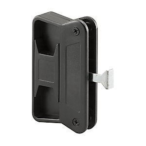 Prime-Line A 168 Black Plastic, Sliding Screen Door Latch and Pull, fits Superior (Single Pack), Black