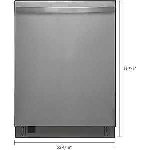 Kenmore 24" Built-In Stainless Steel Tub Dishwasher with EasyFlex 3rd Rack, SmartWash, UltraWash Plus, TurboDry, Adjustable Rack, Energy Star Certified, Fingerprint Resistant Stainless Steel