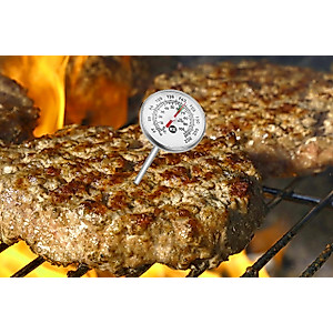 Efengcook Instant Read 1-3/4 Inch Food Thermometer with Clip,Best for The Coffee Drinks,Chocolate Milk Foam (White Dial 1)