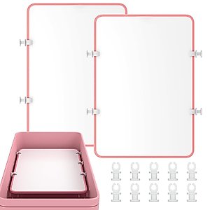 Raymall 2pcs Divider Tray for Bogg Bag, Inserts Dividers for X Large Bogg Bag Accessories Inserts, Large Simply Southern Tote Bag Divider Tray Compatible with Original Bogg Bag Divider (Pink+White)