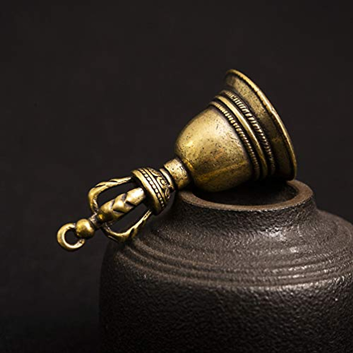 ARTIBETTER Copper Hand Bell Call Bell Vintage Wedding Bell Reception Dinner Shop Hotel Service Bell