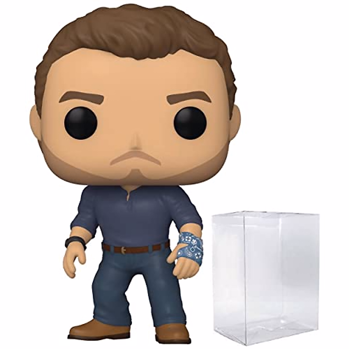 POP Jurassic World Dominion - Owen Grady Funko Vinyl Figure (Bundled with Compatible Box Protector Case), Multicolor, 3.75 inches