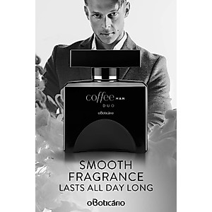 O BOTICARIO Coffee Duo Man Eau de Toilette, Long Lasting Fragrance Cologne for Men, Fresh Spice Scent, 3.4 Ounce
