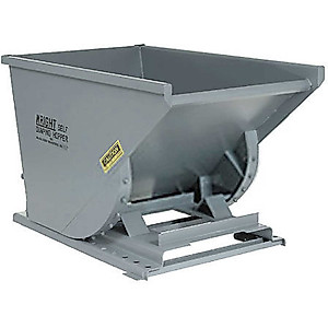 Global Industrial 1 Cu Yd Gray Heavy Duty Self Dumping Forklift Hopper