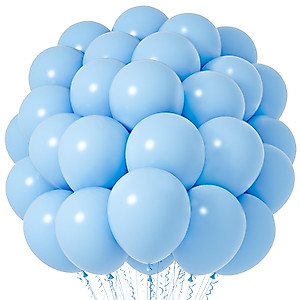 Voircoloria Light Blue Balloons, 66pack 12inch Baby Blue Latex Party Balloons for Boys Girls Birthday Party, Baby Shower, Wedding, Gender Reveal, Baby Shower, Anniversary Party Decorations