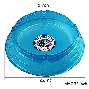 Aimoly Stadium Battle Arena Training Ground Super Vortex Attack Type for Beyblade Battling Game (Circular Blue)