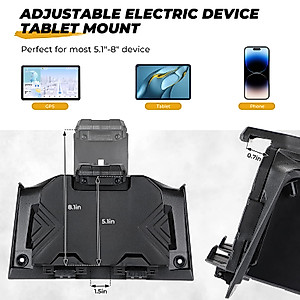 KEMIMOTO Electric Device GPS Mount Storage Box Compatible with 2019-2023 Polaris RZR XP Turbo RZR XP 1000 Accessories RZR Tablet Mount RZR Phone Mount Extra Space Adjustable Navigation Tablet Holder