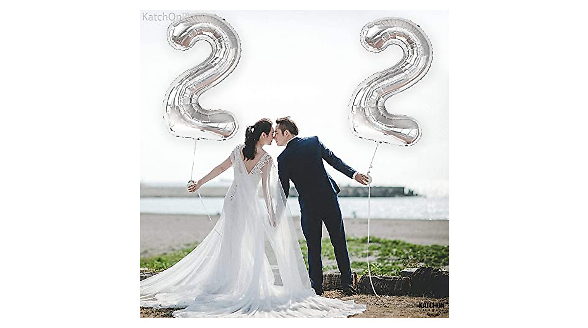 Katchon Silver 22 Balloon - 40 Inch Birthday Décor