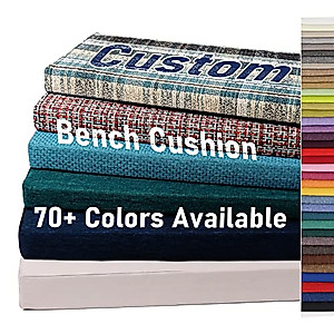 Focuprodu Custom Size Bench Cushion, Soft and Comfortable Patio Furniture Cushion, Sponge Cushion for Many Scenes, 70+ Colors to Choose from. (Custom Size,Custom Colors)