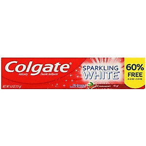 Colgate Sparkling White Cinnamint 4.0 Ounces (2 Pack) Toothpaste