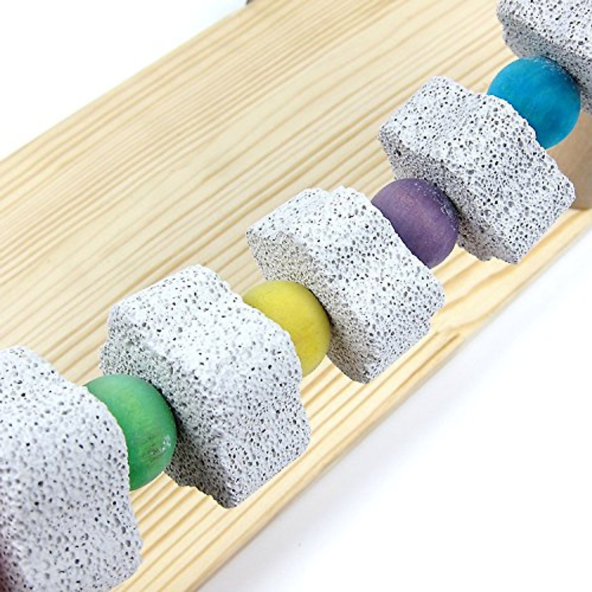 Hypeety Wooden Bird Perch Platform Pet Natural Chewing Toys Health Cage Accessories for Mouse, Chinchilla, Rat, Gerbil, Guinea-Pigs, Dwarf Hamster