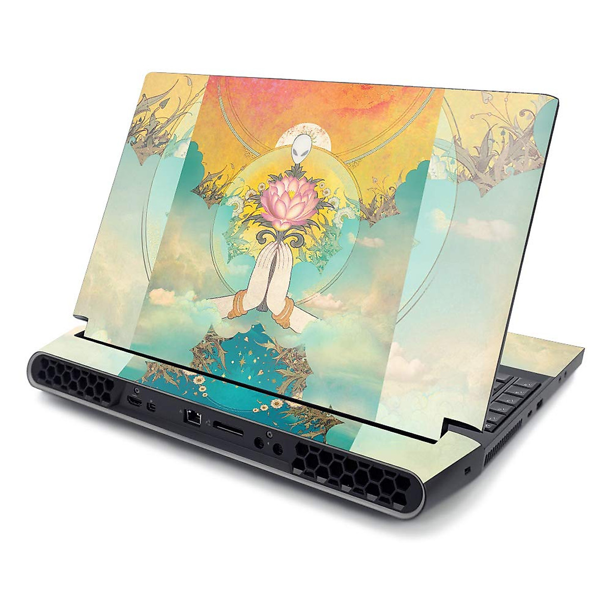 MightySkins Skin for Alienware AREA-51M R2 (2020) - Abstract Black | Protective, Durable, and Unique Vinyl Decal wrap Cover | Easy to Apply, Remove, and Change Styles | Made in The USA