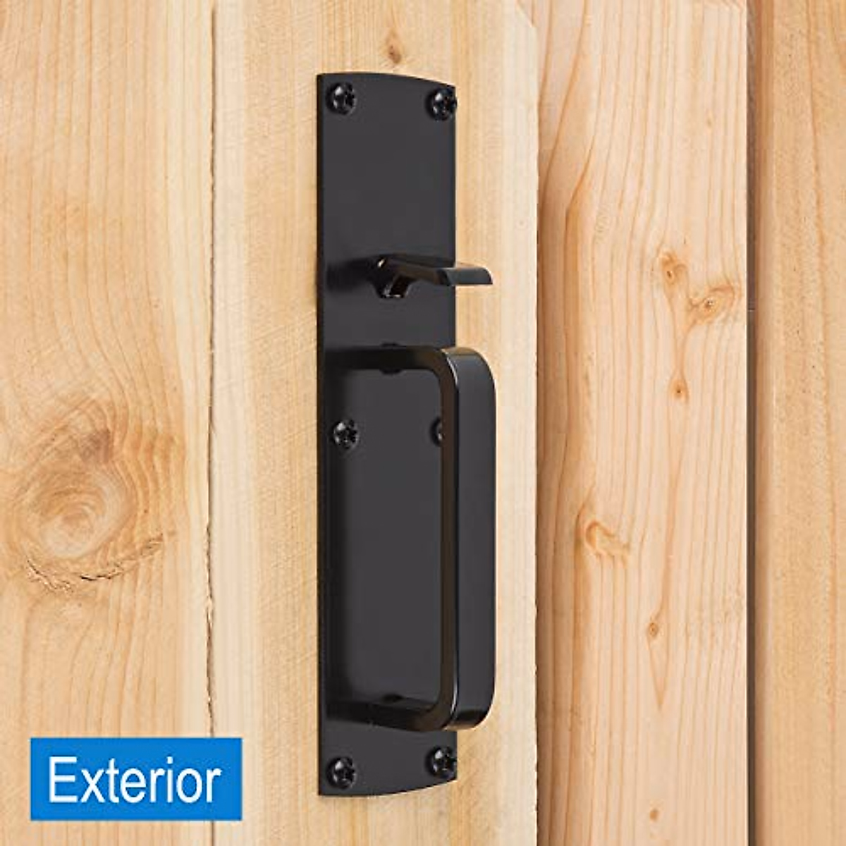 National Hardware N109-050 Gate Thumb Latch, Coated with WeatherGuard Protection, Black Plated Steel