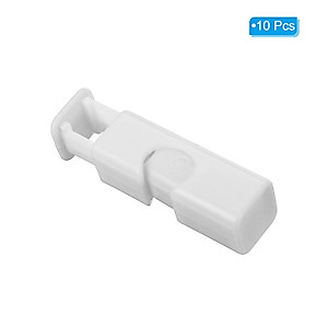 PATIKIL Bread Bag Clips, 10Pcs Easy Squeeze & Lock Food Bag Cinch Clips Good Grips Collection Bag Clip Reusable for Food Fruit Bread Storage, White